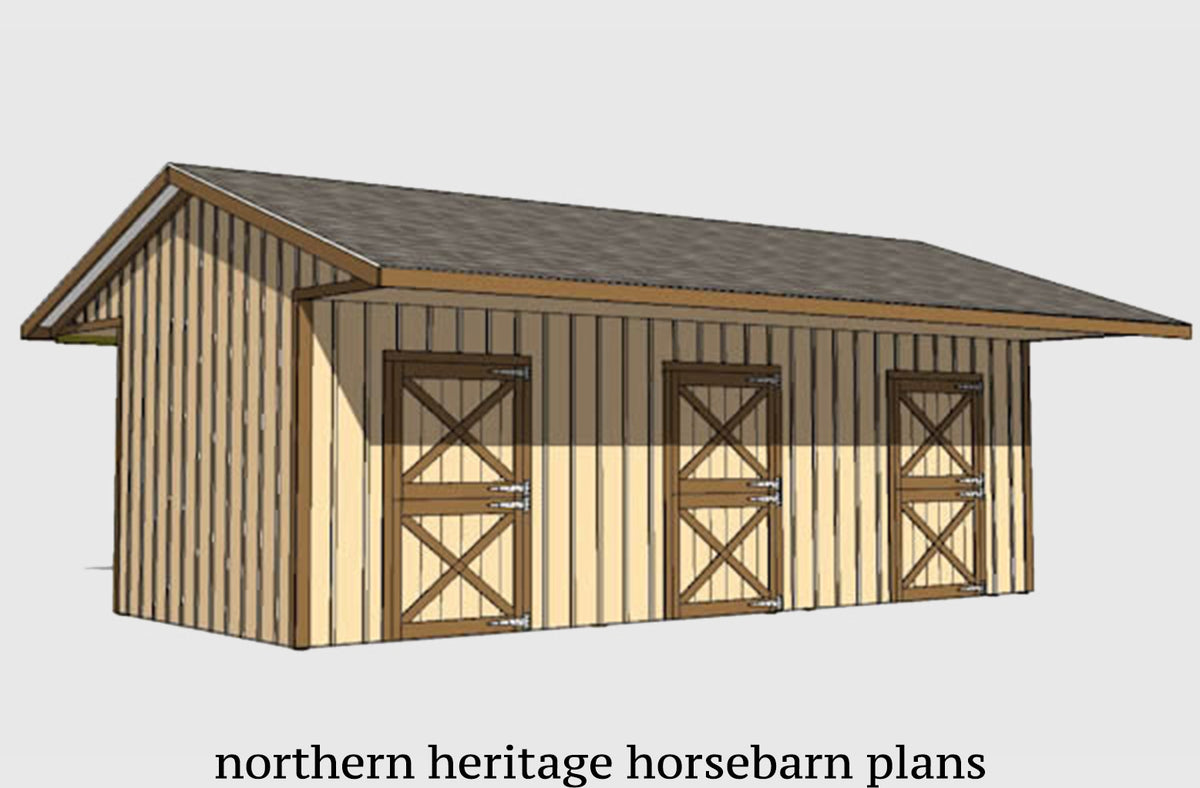 3 Horse Barn Plans
